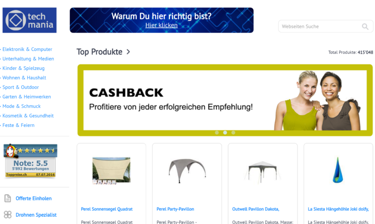 Erfahrungen mit Techmania - Erfahrungenmit.ch